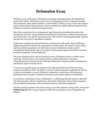 Defamation Essay.pdf
