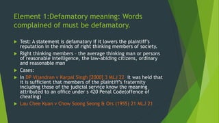 DEFAMATION I.pptx | Law