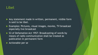 DEFAMATION I.pptx | Law