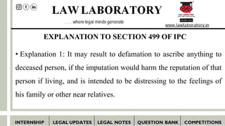 Defamation Law in India | PPTX