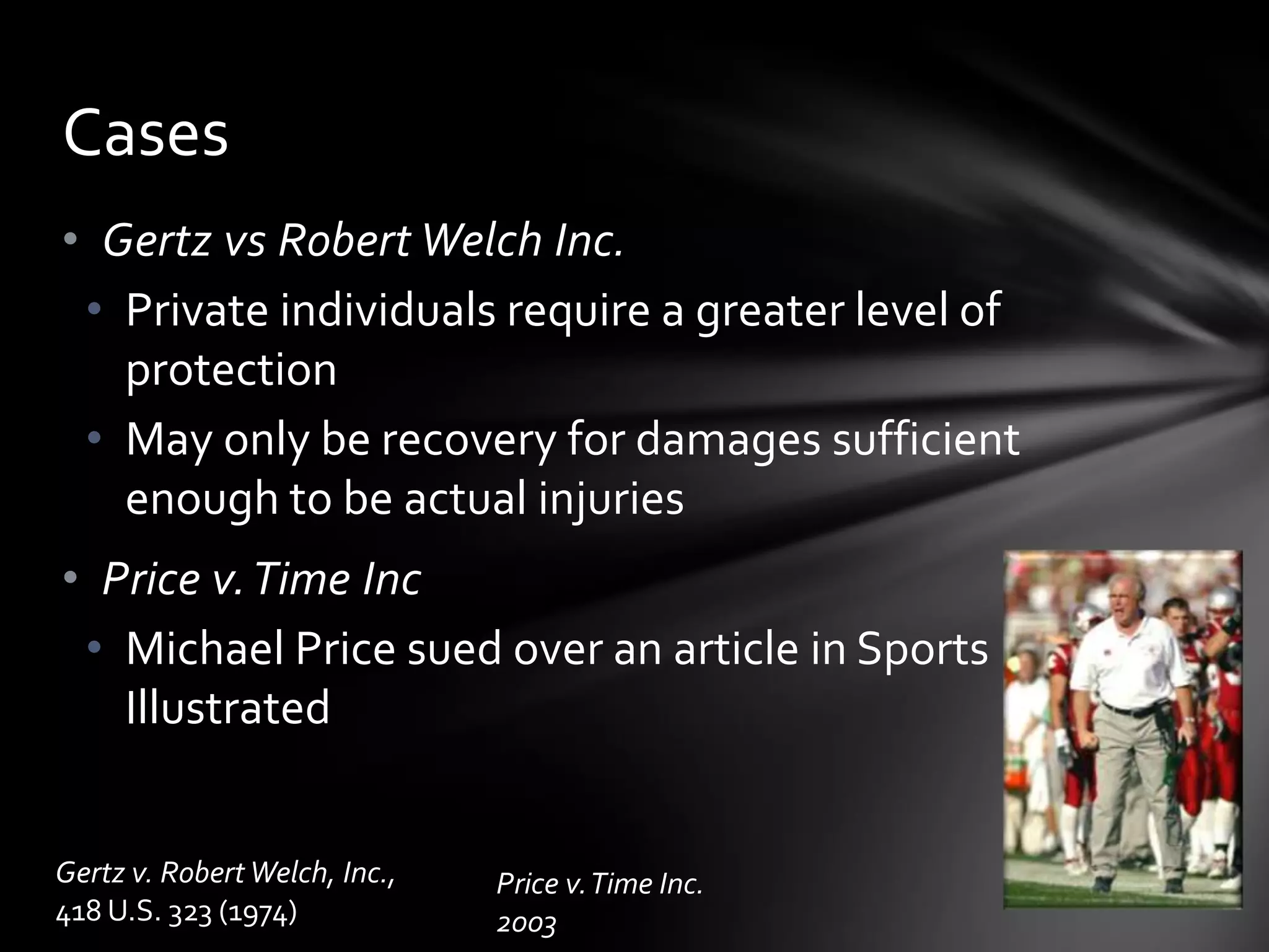 Defamation of athletes by sport media | PPTX