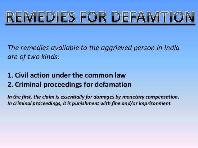 Defamation ppt