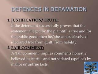 Defamation ppt | PPTX