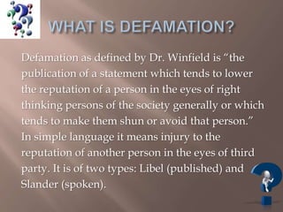 Slander And Libel Definition