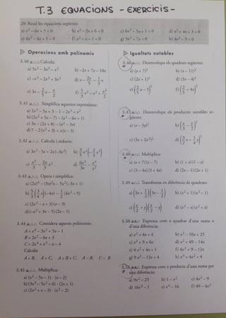 Equacions i Identitats Notables | PDF