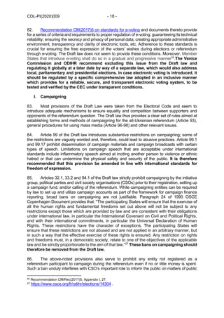 EUROPEAN COMMISSION FOR DEMOCRACY THROUGH LAW (VENICE COMMISSION) OSCE ...