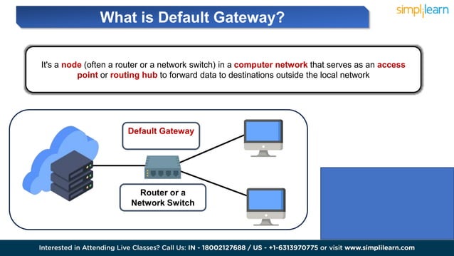 What Is Default Gateway Default Gateway Explained In 9 Minutes Cybersecurity Simplilearn
