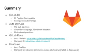 Default GitLab CI Pipeline - Auto DevOps | PPT