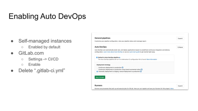Default GitLab CI Pipeline - Auto DevOps