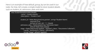 Default Group By Expand Option In Odoo 17 | PPTX