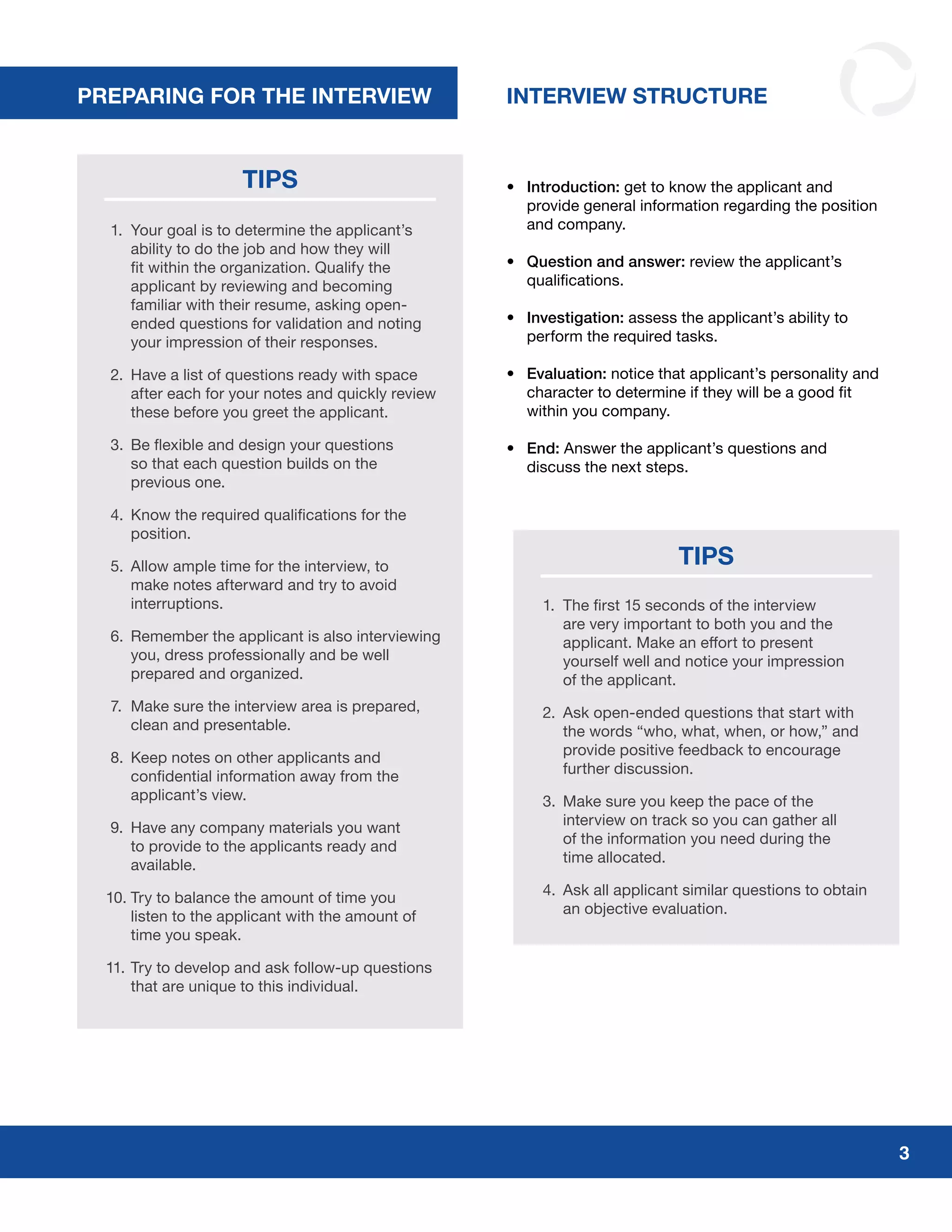 Small Business Owners Guide to Interviewing | PDF