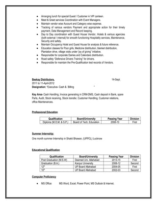 Resume Sandeep Kumar | DOC