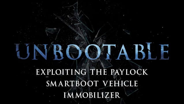 DEF CON 23 - Fluxist Unbootable - exploiting paylock smartboot | PDF