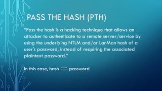 DEFCON 23 - Gerard Laygui - forensic artifacts pass the hash att | PPT