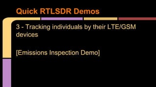 DEFCON 23 - ian kline - LTE recon and tracking with rtlsdr | PDF | Telecommunications Industry ...