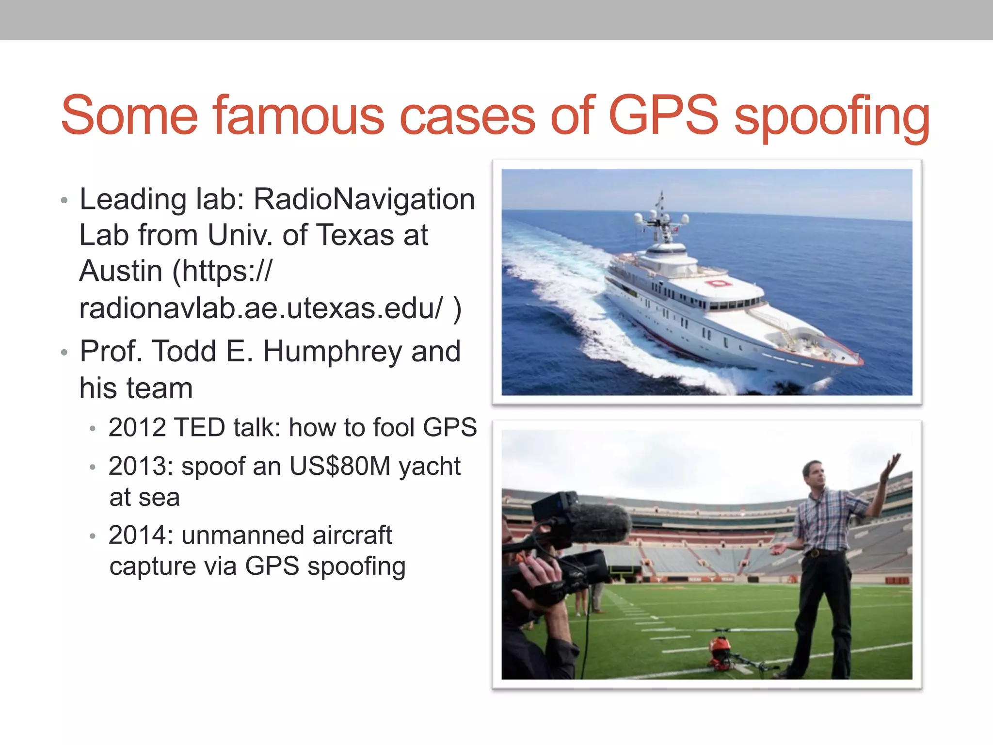 DEFCON 23 - Lin Huang Ging Yang - GPS spoofing | PDF