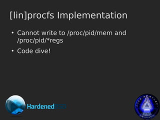 DEF CON 23 - Shawn webb - hardenedBSD internals | PPT