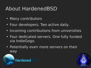 DEF CON 23 - Shawn webb - hardenedBSD internals | PPT