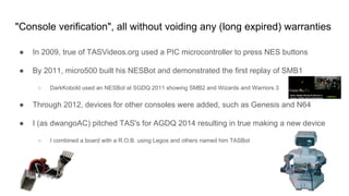 DEF CON 24 - Allan Cecil and DwangoAC - tasbot the perfectionist | PPT
