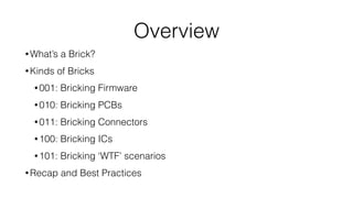 DEF CON 24 - Fitzpatrick and Grand - 101 ways to brick your hardware | PPT