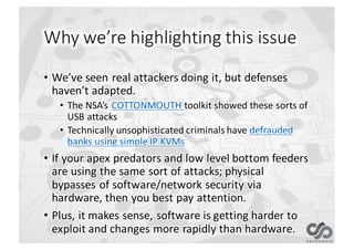 DEF CON 24 - Rogan Dawes and Dominic White - universal serial aBUSe remote attacks | PPT