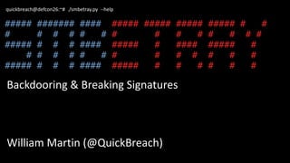 SMBetray—Backdooring and breaking signatures | PPT