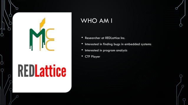 DEF CON 27 - CHRISTOPHER ROBERTS - firmware slap | PPT