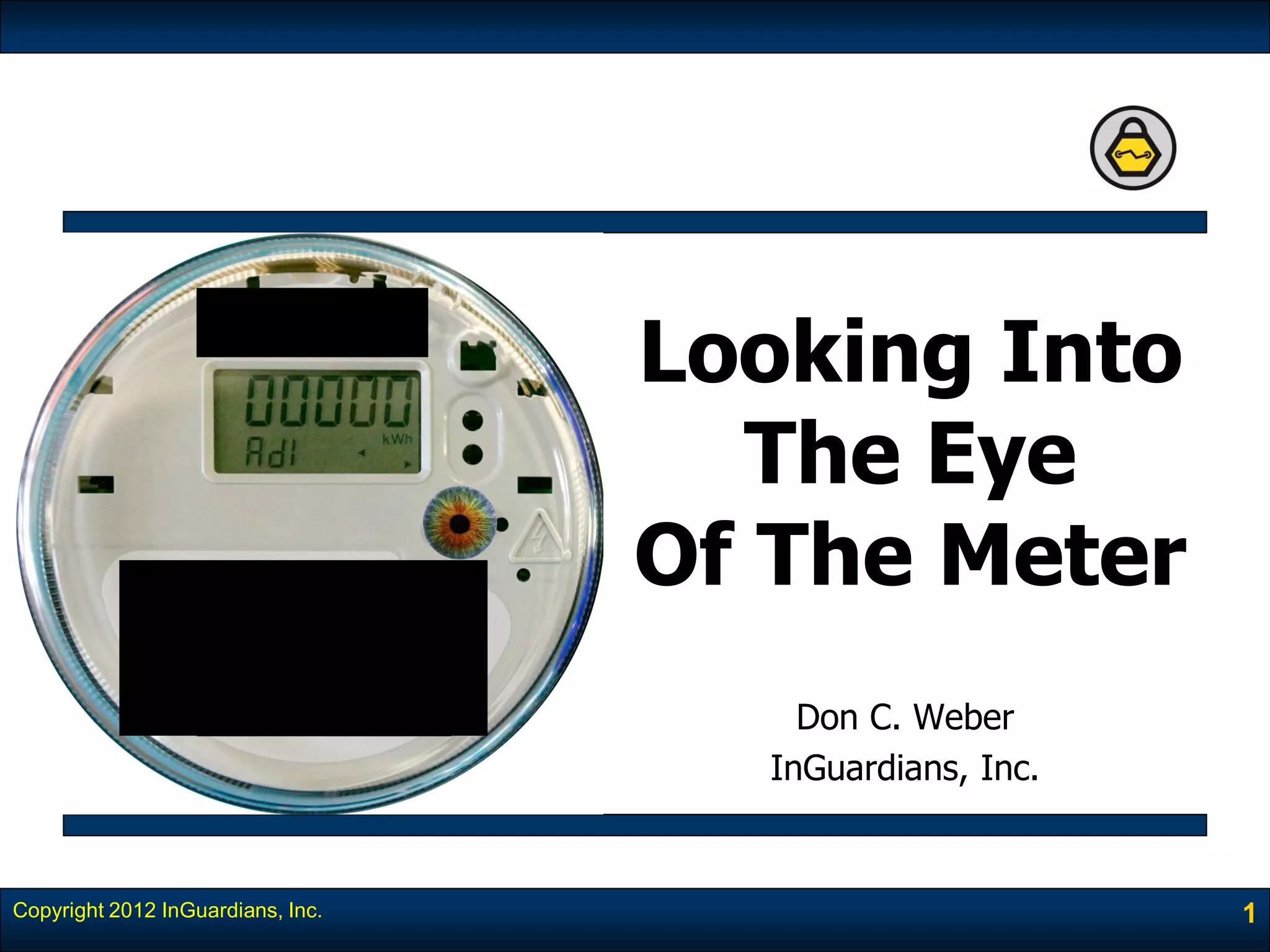 DefCon 2012 - Power Smart Meter Hacking | PPT