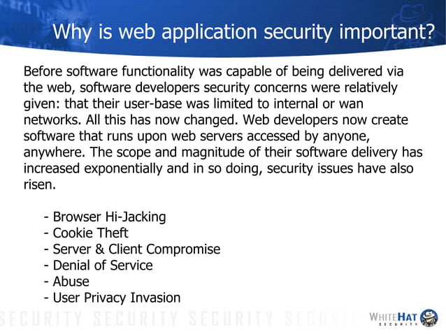 Web Application Security - "In theory and practice" | PPT