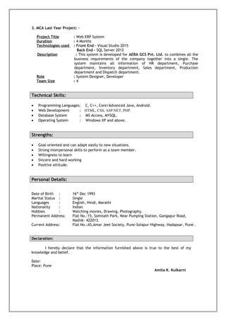 Resume-Amita Kulkarni | DOC