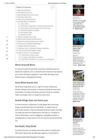 Depression - Defeat Depression in 24 Steps | PDF