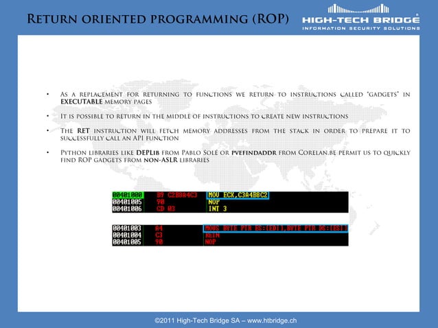 Defeating Data Execution Prevention And Aslr In Windows Ppt