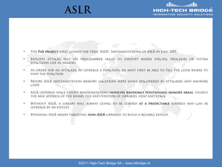 Defeating Data Execution Prevention and ASLR in Windows | PPT