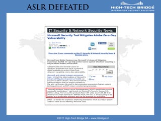 Defeating Data Execution Prevention and ASLR in Windows | PDF