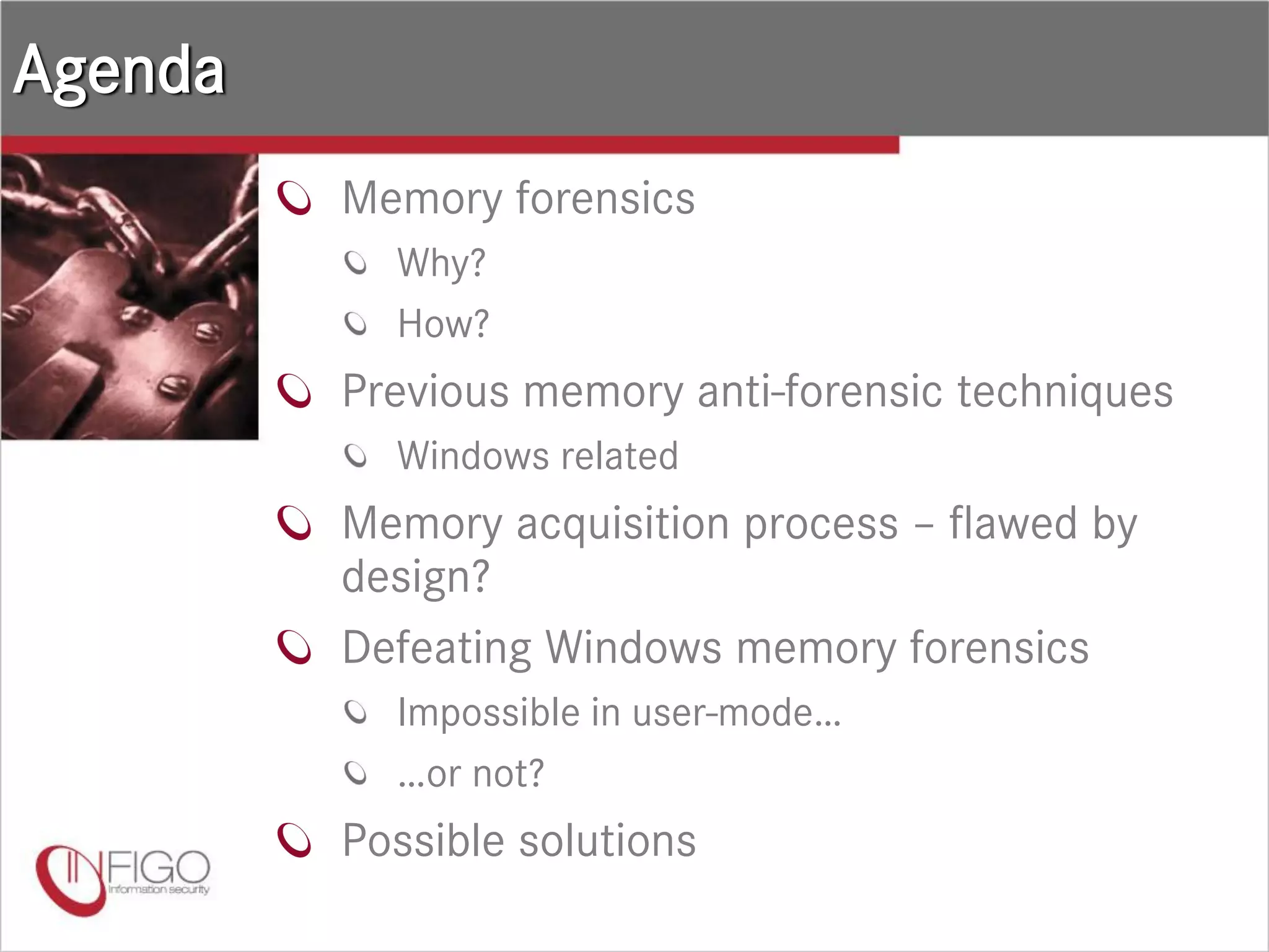 Defeating Windows memory forensics | PDF
