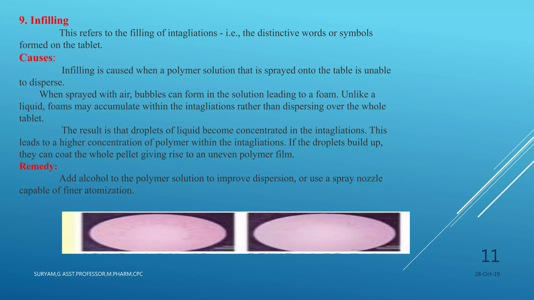 Defeccts of tablet coating unit ii | PPTX