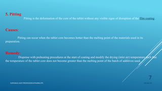 Defeccts of tablet coating unit ii | PPTX