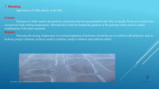 Defeccts of tablet coating unit ii | PPT