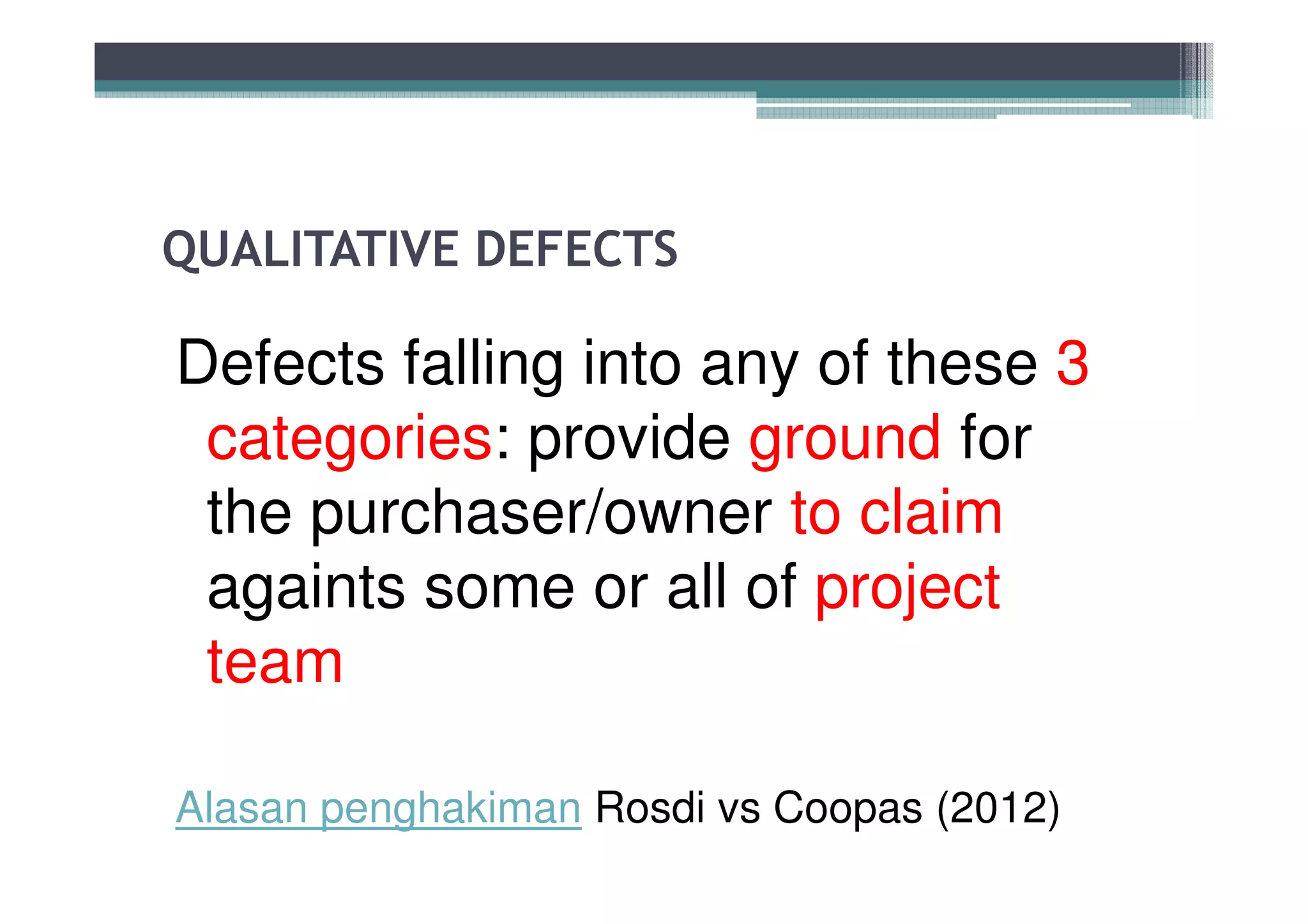 Defective Construction Work | PDF