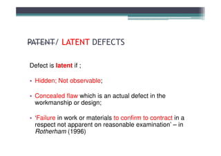 Defective Construction Work | PPT