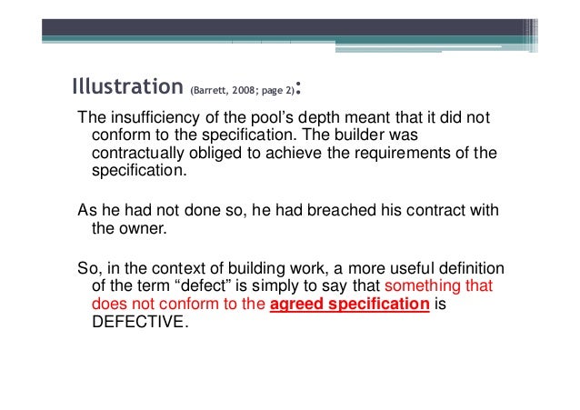 Defective Construction Work