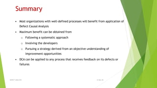 Defect analysis course v1.0 | PDF