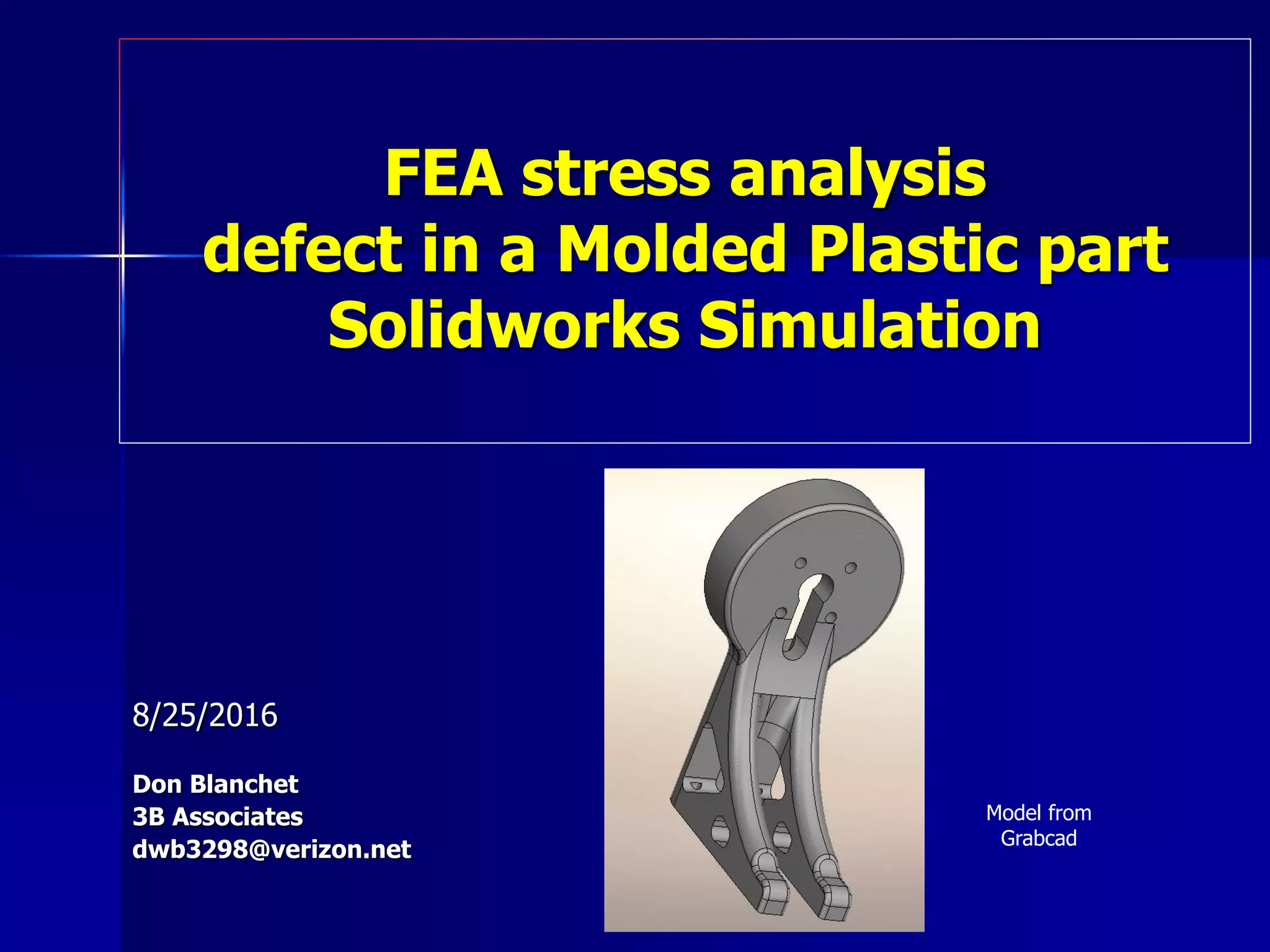 Defect analysis in molded plastic part | PDF