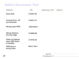 Defect awareness training vander bend bh rev 02 | PPT