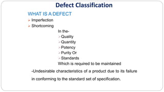Defect clasification | PPTX