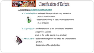 Defect clasification | PPTX