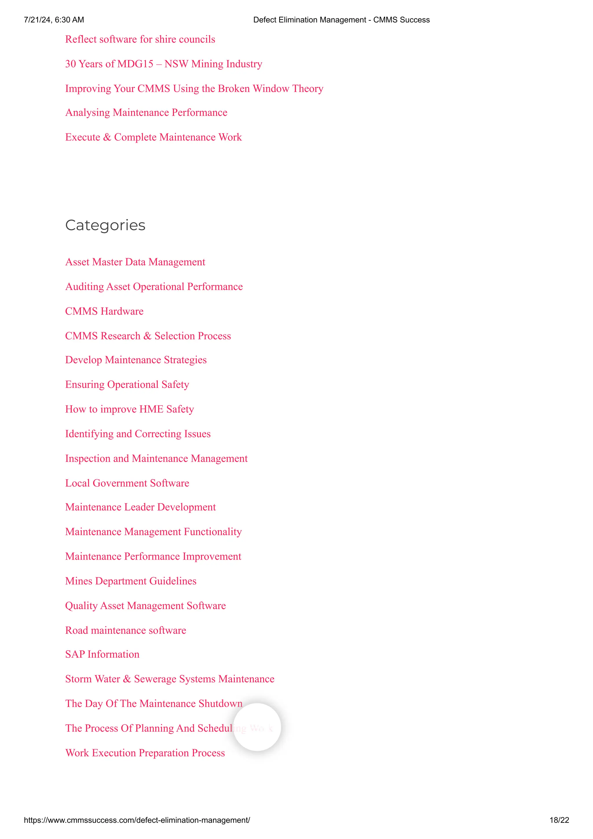 Defect Elimination Management - CMMS Success.pdf