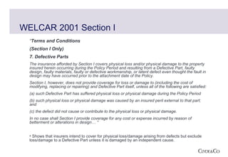 Defect exclusions | PPT