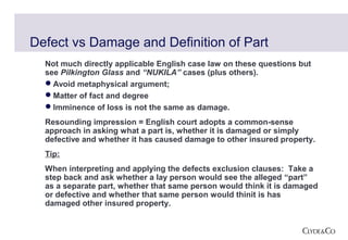 Defect exclusions | PPT