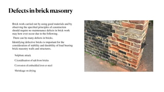 Defects in brick | PPT